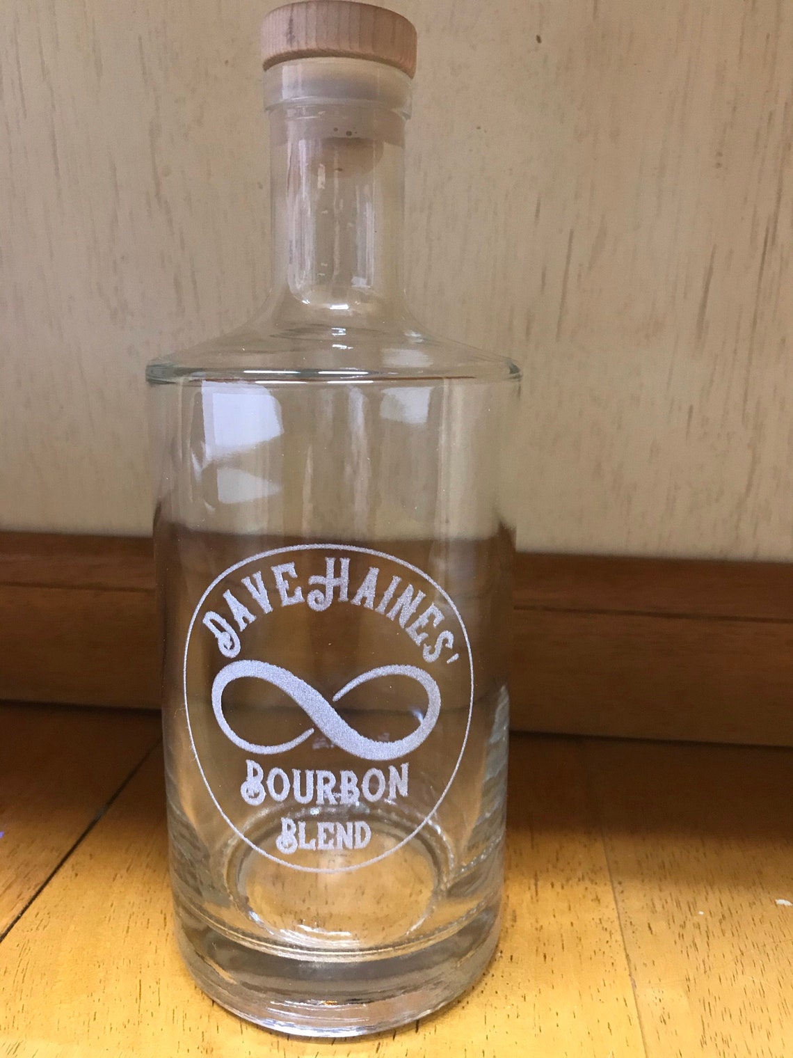 Infinity Bottle Decanter Engraved Set, 750ml Etched Glass for Share a ...