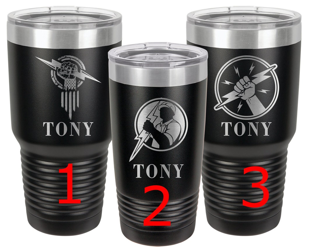 Personalized Electrician Gift Cup, Multiple Designs, Stainless Steel ...