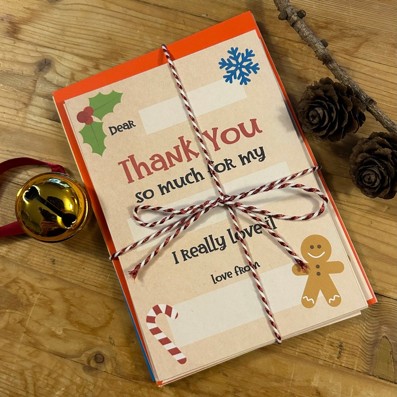 Christmas Thank You Cards for Kids - Pack of 10 - Etsy