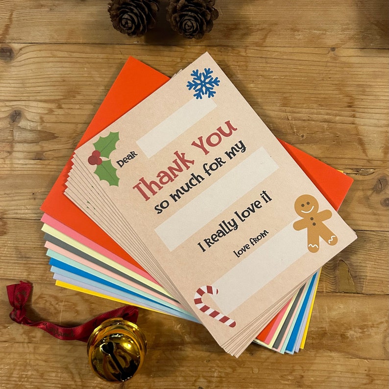 Christmas Thank You Cards for Kids - Pack of 10 - Etsy