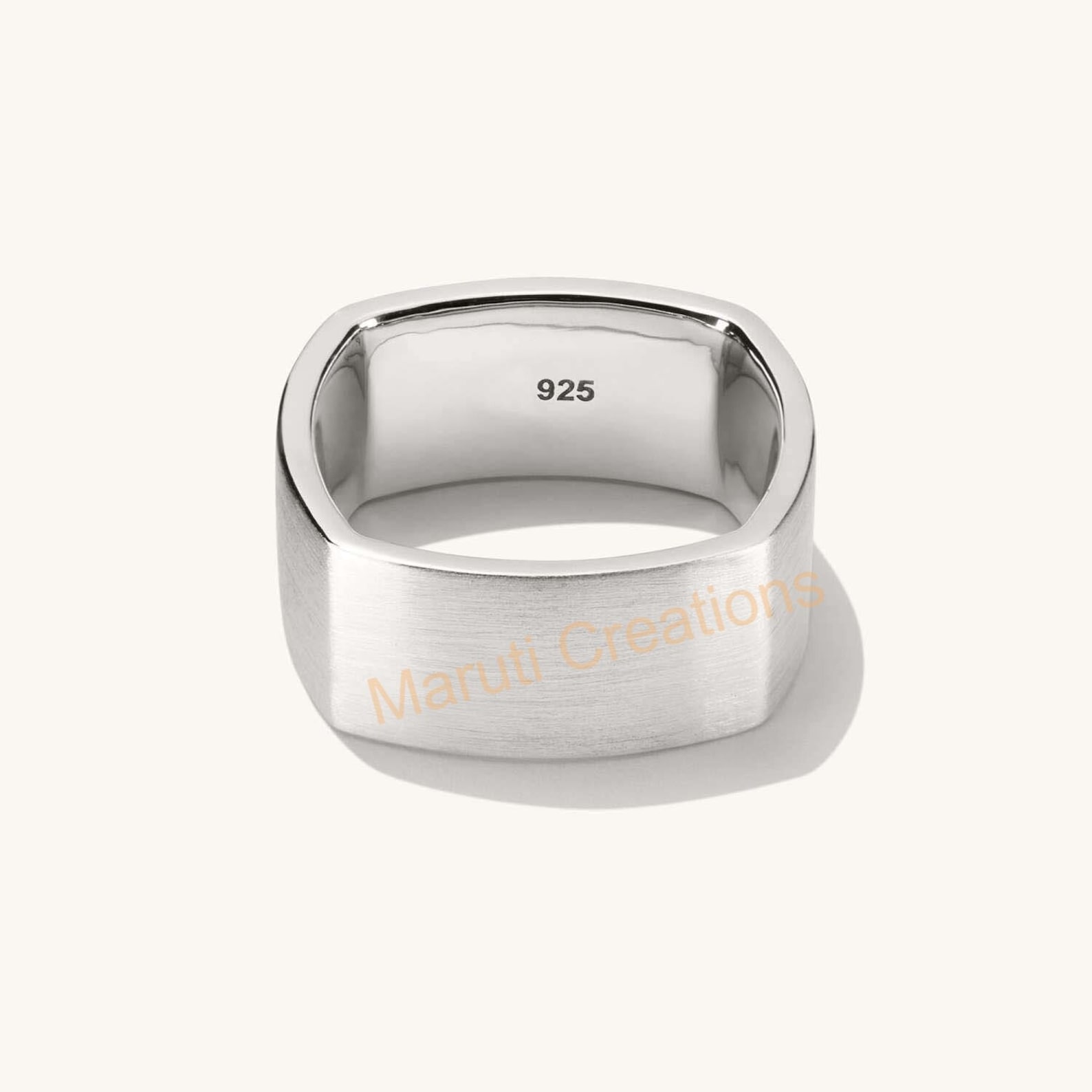 Rings Square Cigar Band Ring Handmade Jewelry 925 Solid - Etsy