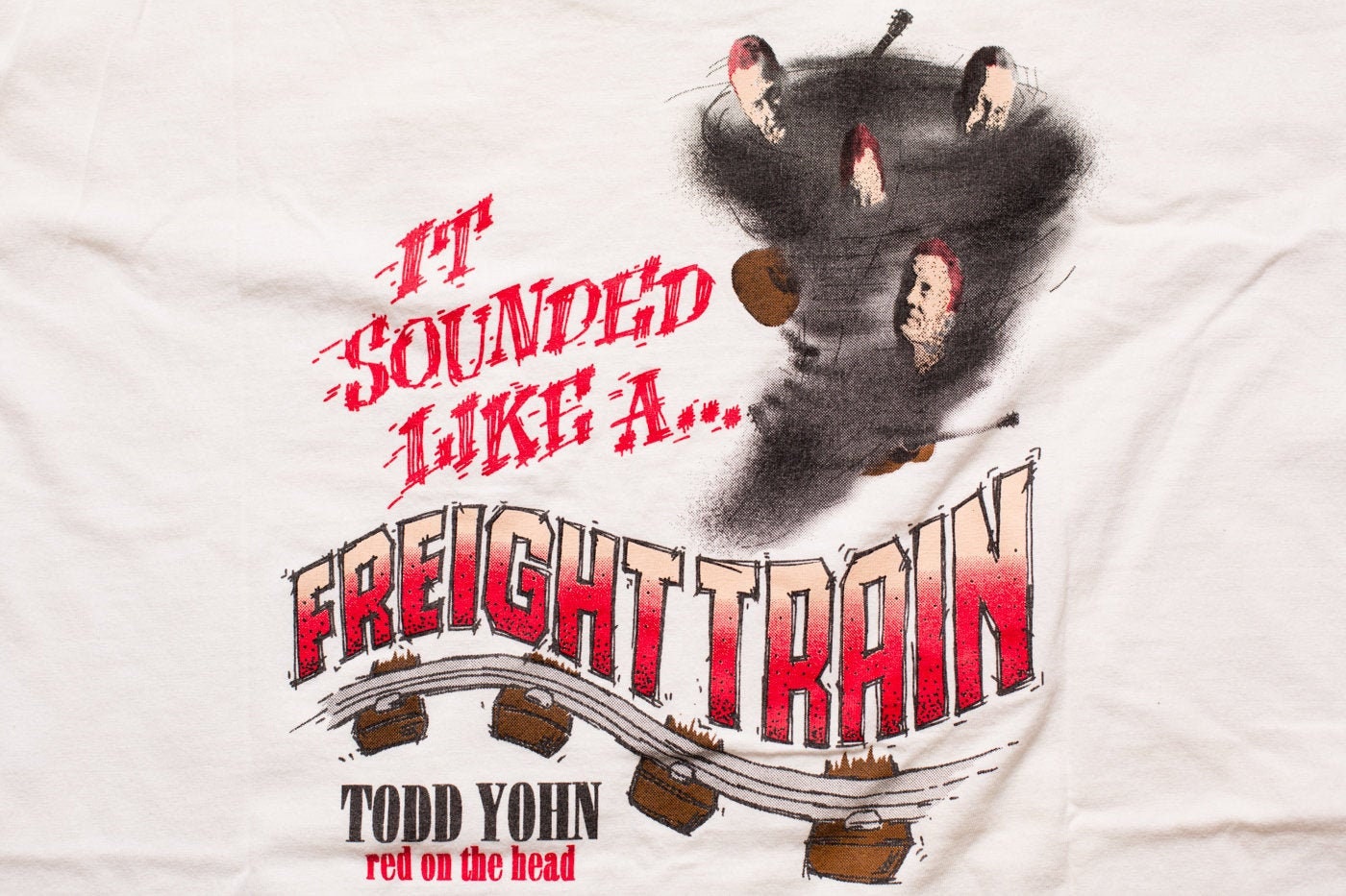 90s Todd Yohn T-shirt, XL, Parody Comedian Musician, Vintage, Red on ...