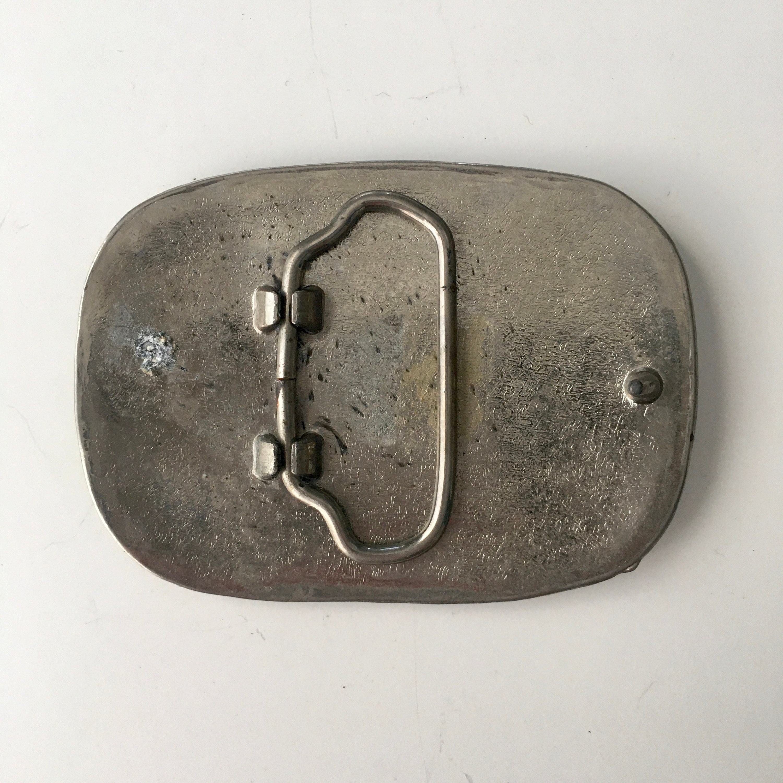 70s Brick Belt Buckle, 3.25, Vintage, Retro Rainbow Holo, Metal Fashion ...