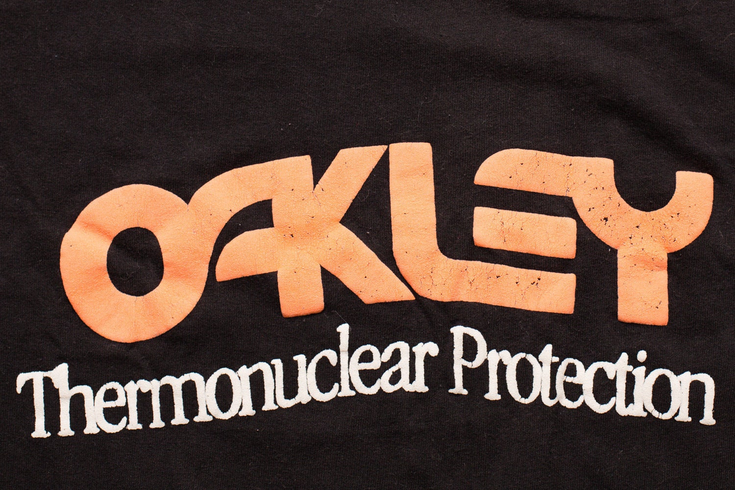 80s-90s Oakley Thermonuclear Protection T-shirt, M, Roll up Ringer Tee ...