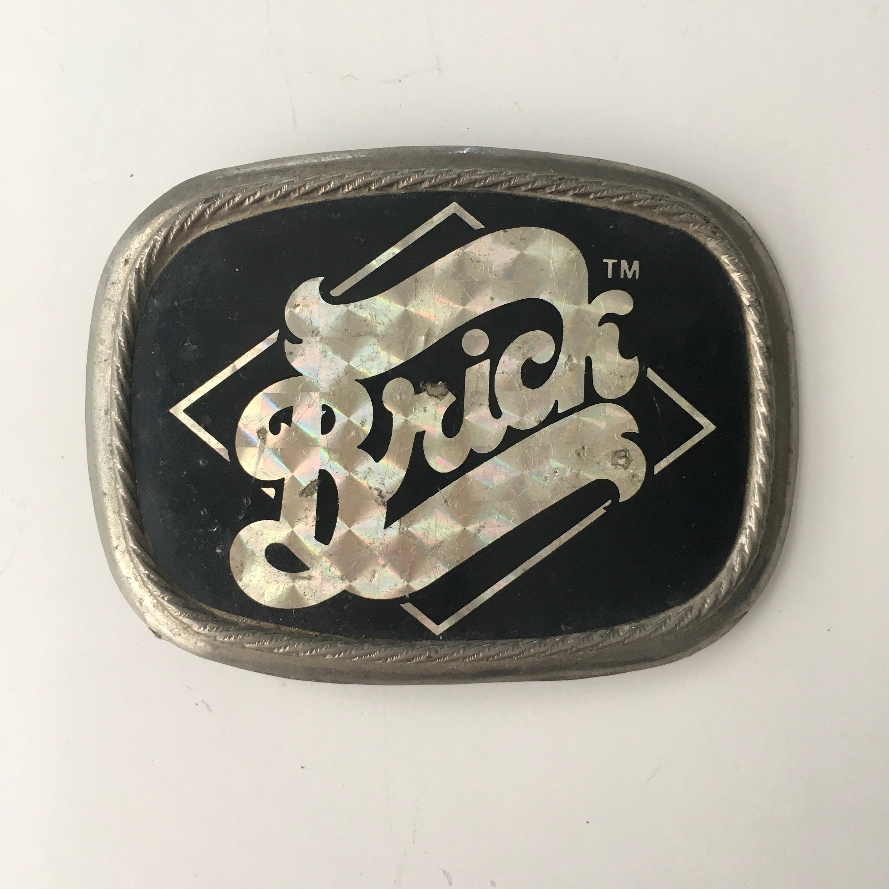 70s Brick Belt Buckle 3.25 Vintage Retro Rainbow - Etsy