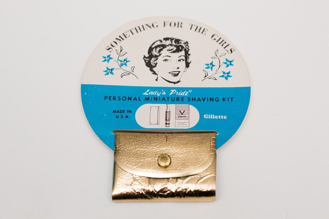 50s NOS Lady's Pride Gillette Personal Miniature Shaving Kit, Vintage ...