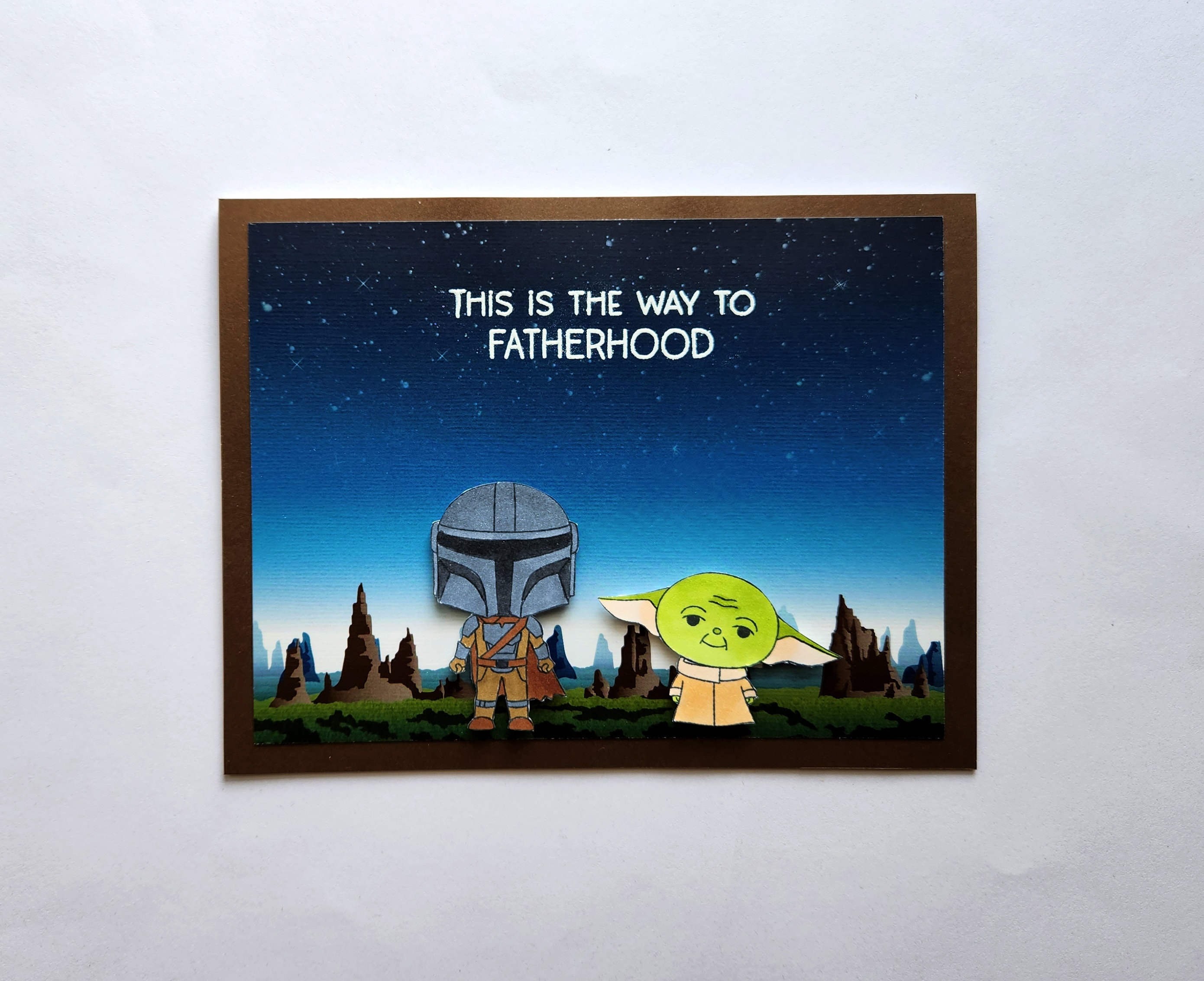 Star Wars Card, Mandalorian, Grogu, Baby Yoda, Father, Dad, Special Day ...
