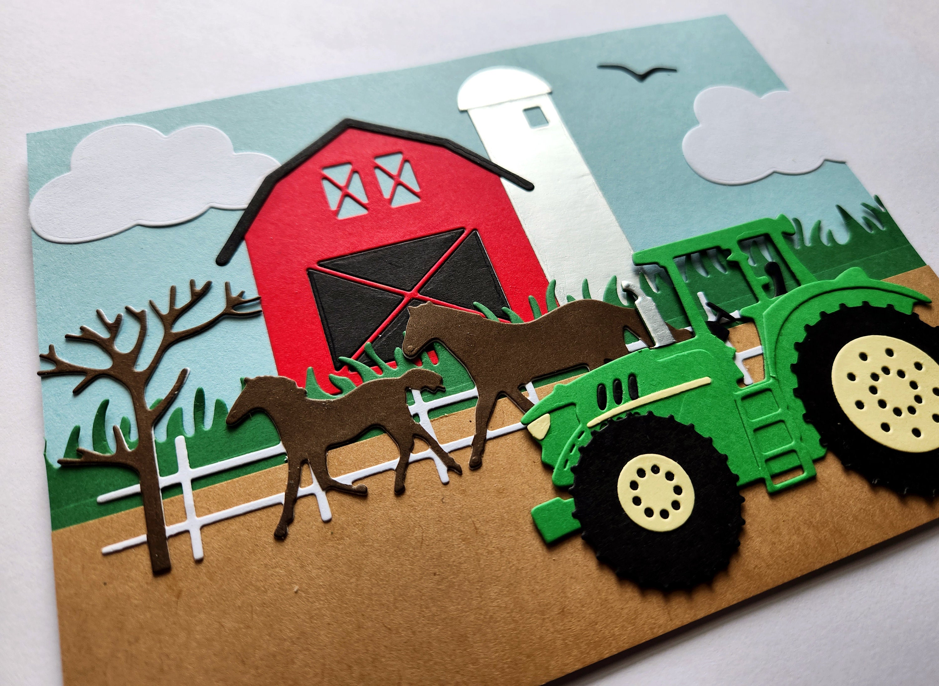 Farm Card, Farming, Country, Rural, Farm Life, Tractor, Horses, Barn ...