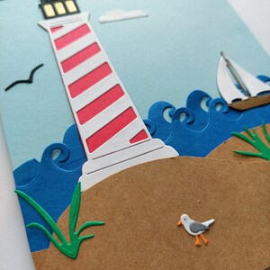 Lighthouse Card, Ocean, Sea, Beach, Nautical, Here for You, Hugs ...