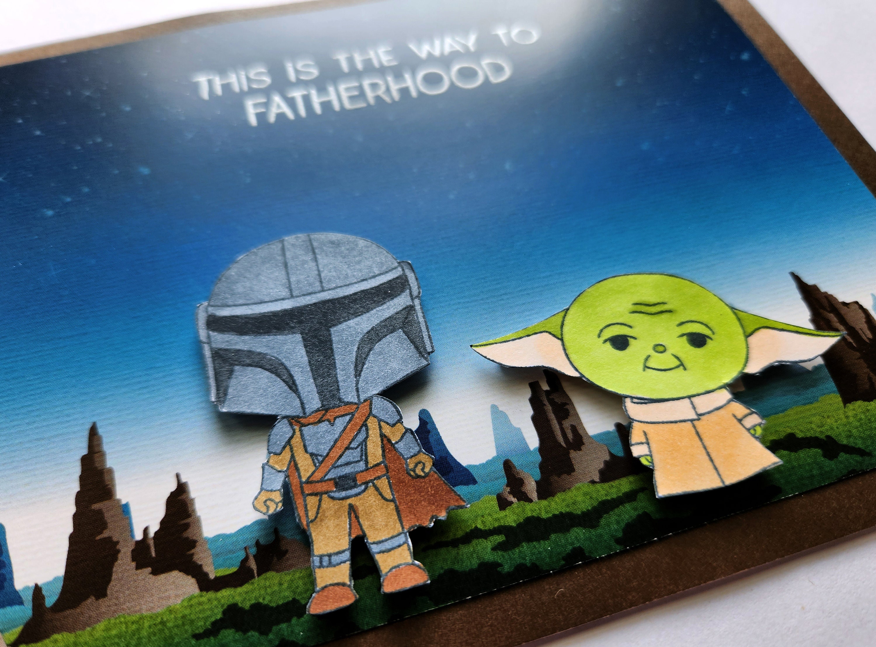 Star Wars Card, Mandalorian, Grogu, Baby Yoda, Father, Dad, Special Day ...