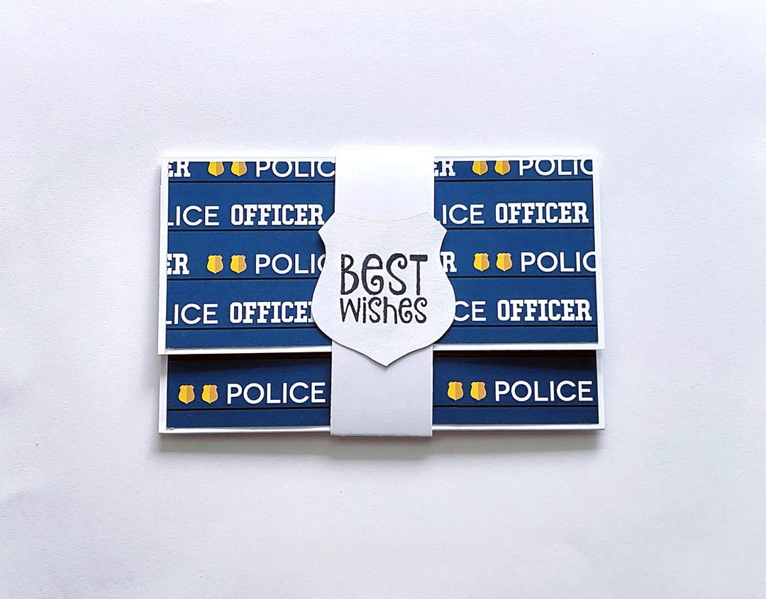 Handmade Police Officer Gift Card Holder: Retirement, Graduation - Etsy