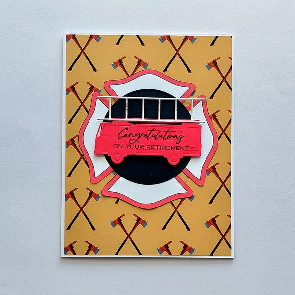 Firefighter Congratulations Card - Etsy