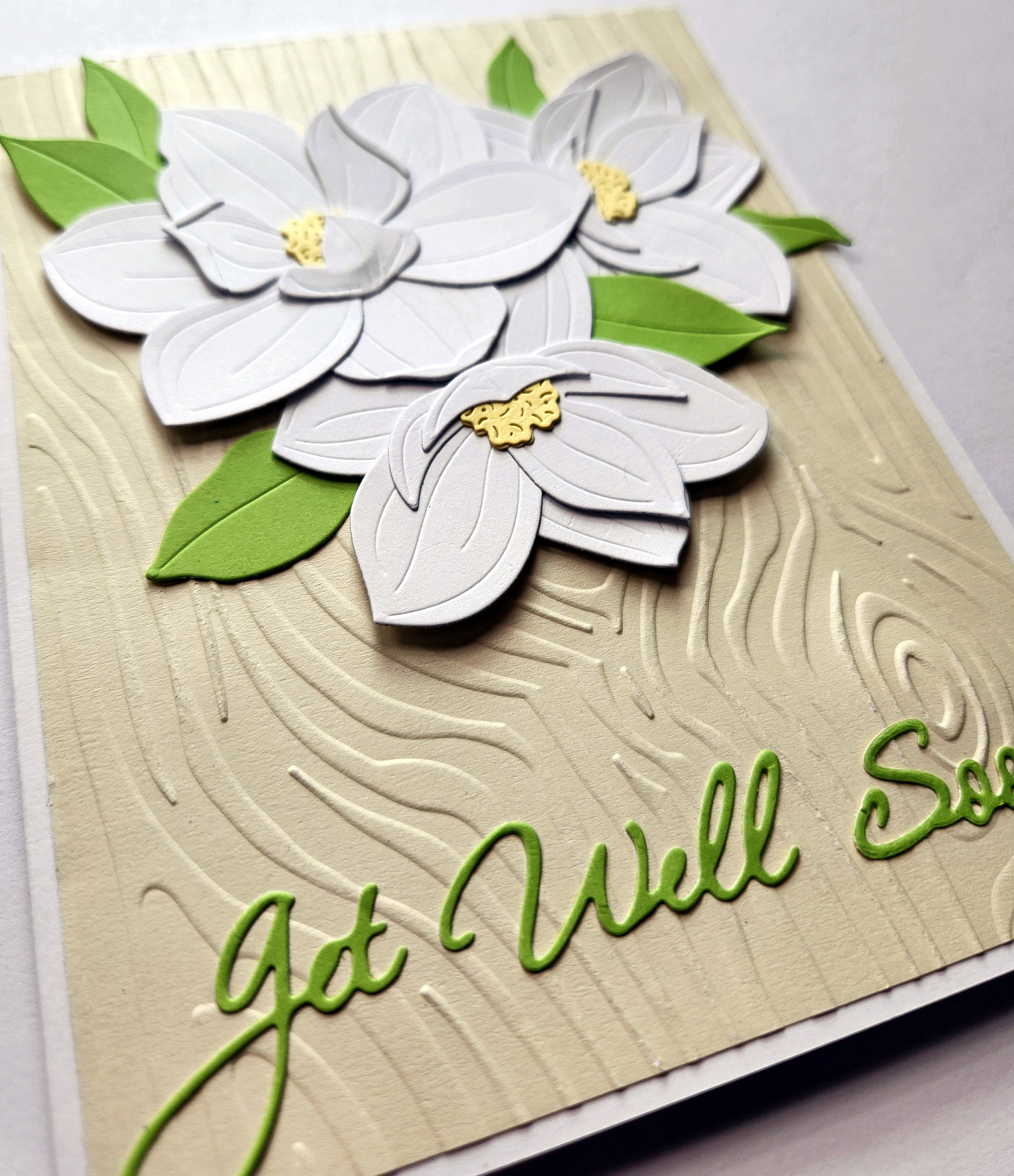 Get Well Card, Get Well Soon, Flowers, Magnolias, Feel Better, Surgery ...