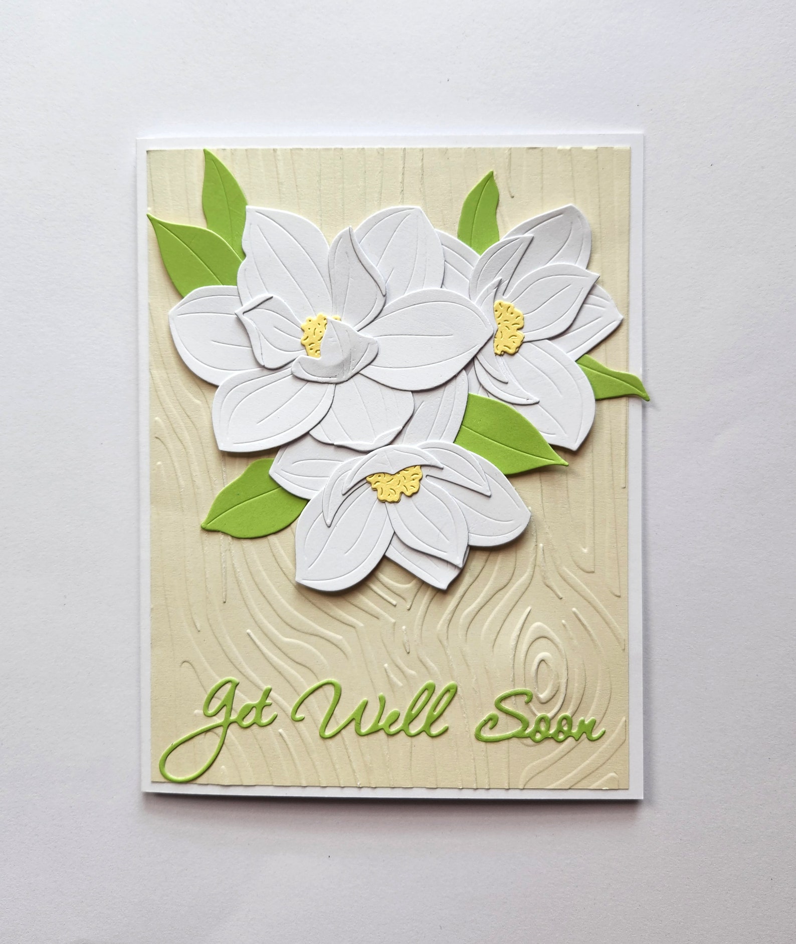 Get Well Card, Get Well Soon, Flowers, Magnolias, Feel Better, Surgery ...