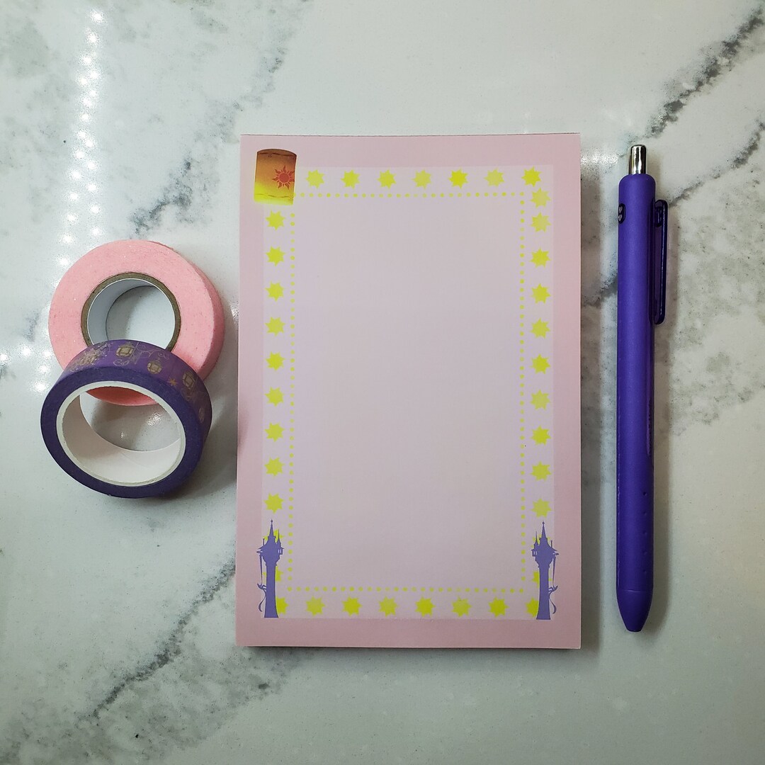 Disney-inspired Notepad Tangled Notepad Rapunzel Notepad - Etsy