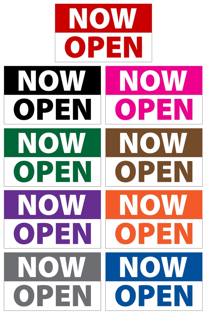 5ft X 3ft NOW OPEN Generic Vinyl Banner Sign With Grommets - Etsy