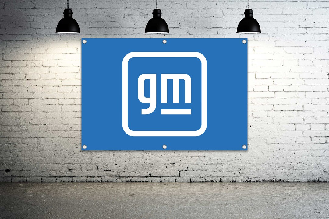 GM General Motors Logo Vinyl Banner: Car Dealer Garage Sign - Etsy