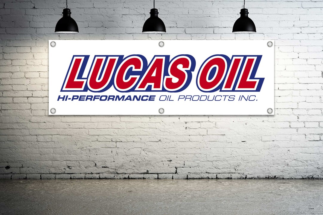 LUCAS OIL Vinyl Banner Sign High Performance Motoroil Racing Fans ...