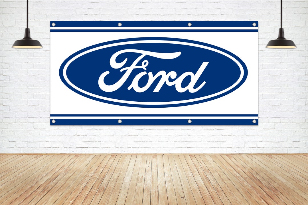 Ford Logo Vinyl Banner: Automotive Garage Decor - Etsy
