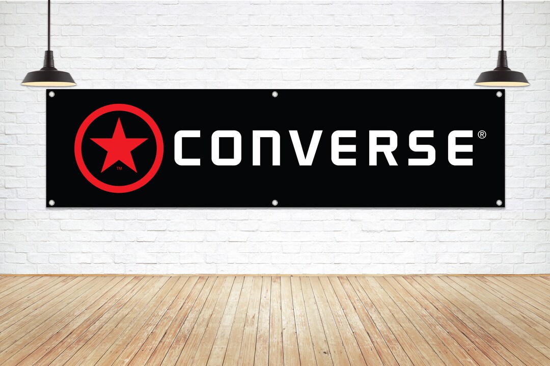 Converse Logo Vinyl Banner: Shoe Store Display, Man Cave Decor - Etsy