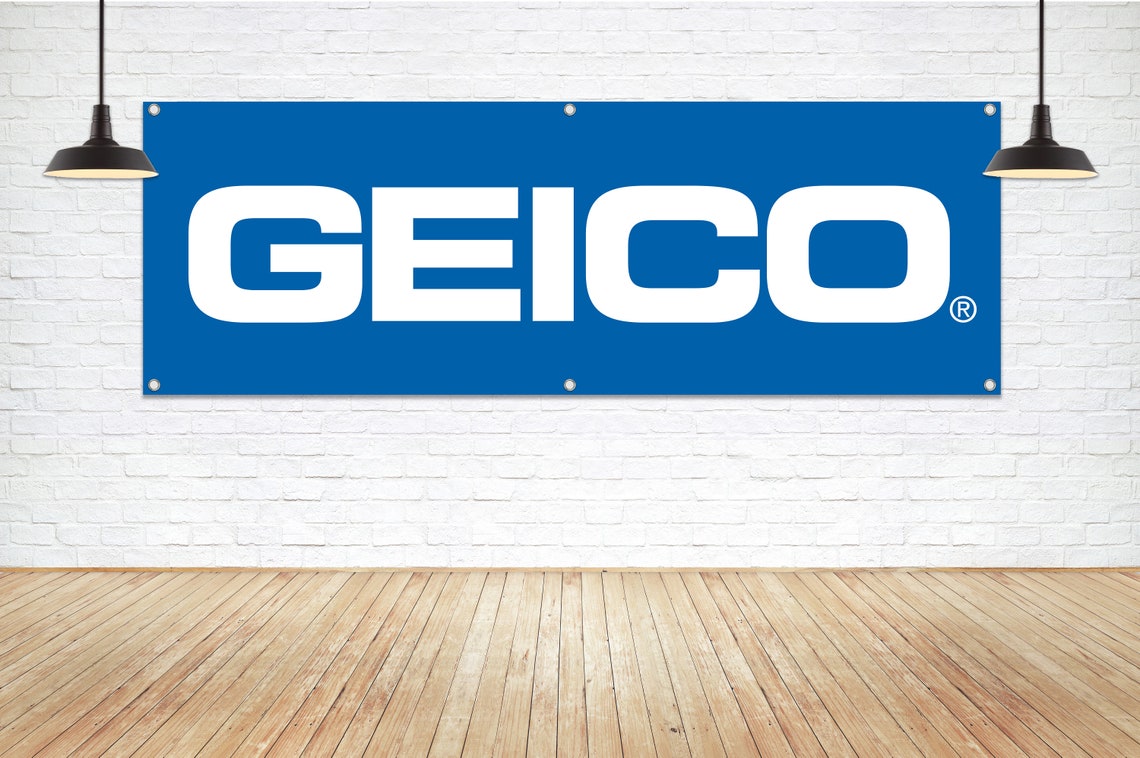 GEICO Insurance Logo Vinyl Banner: Office Display Sign - Etsy