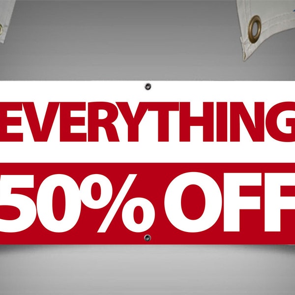50 Percent off Sign - Etsy
