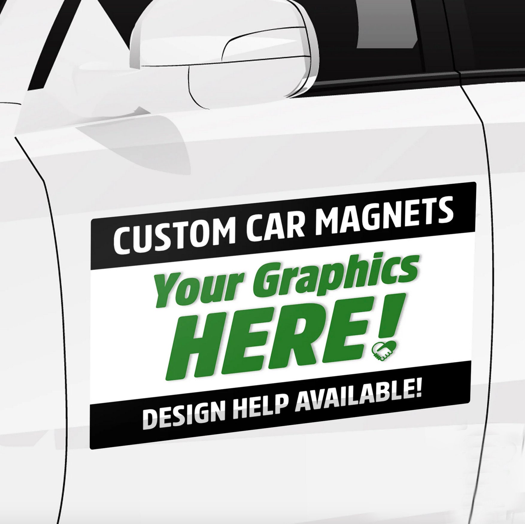 Pair of Custom Personalized Vehicle Magnet Signs Full Color Graphic ...