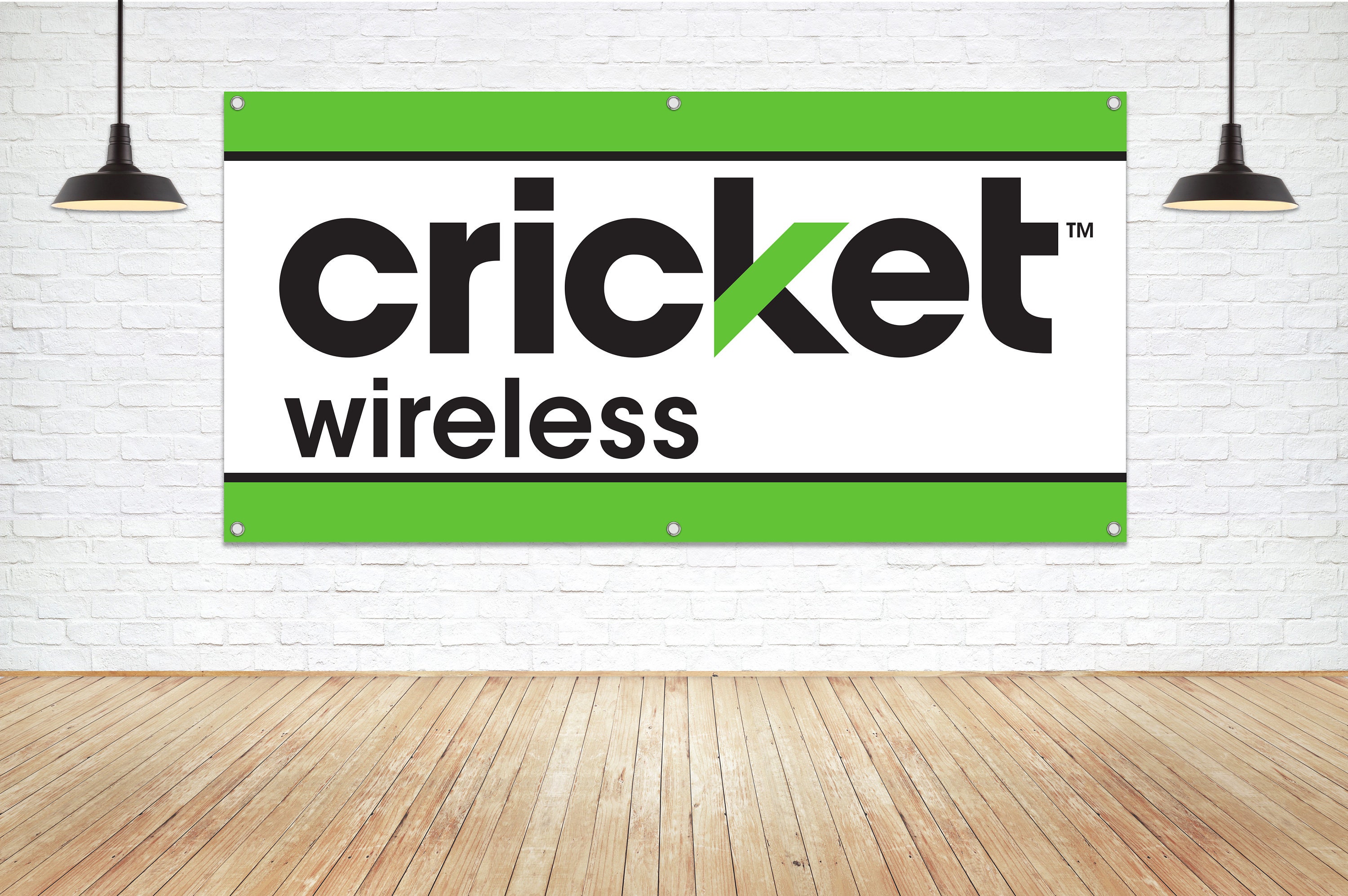 CRICKET WIRELESS Logo Vinyl Banner Sign Cell Phone Provider - Etsy