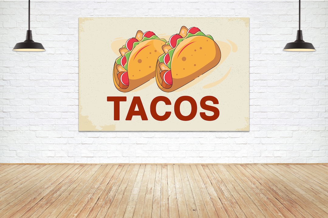 TACOS Food Vendor Generic Vinyl Banner Sign Festival Carnival ...
