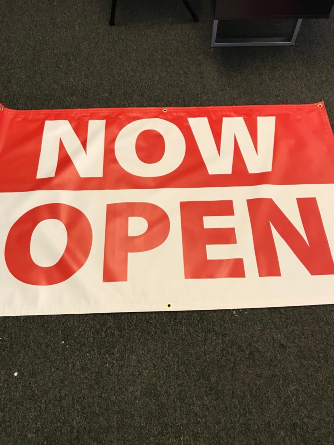 5ft. X 3ft. NOW OPEN Generic Vinyl Banner Sign With Grommets Choose ...