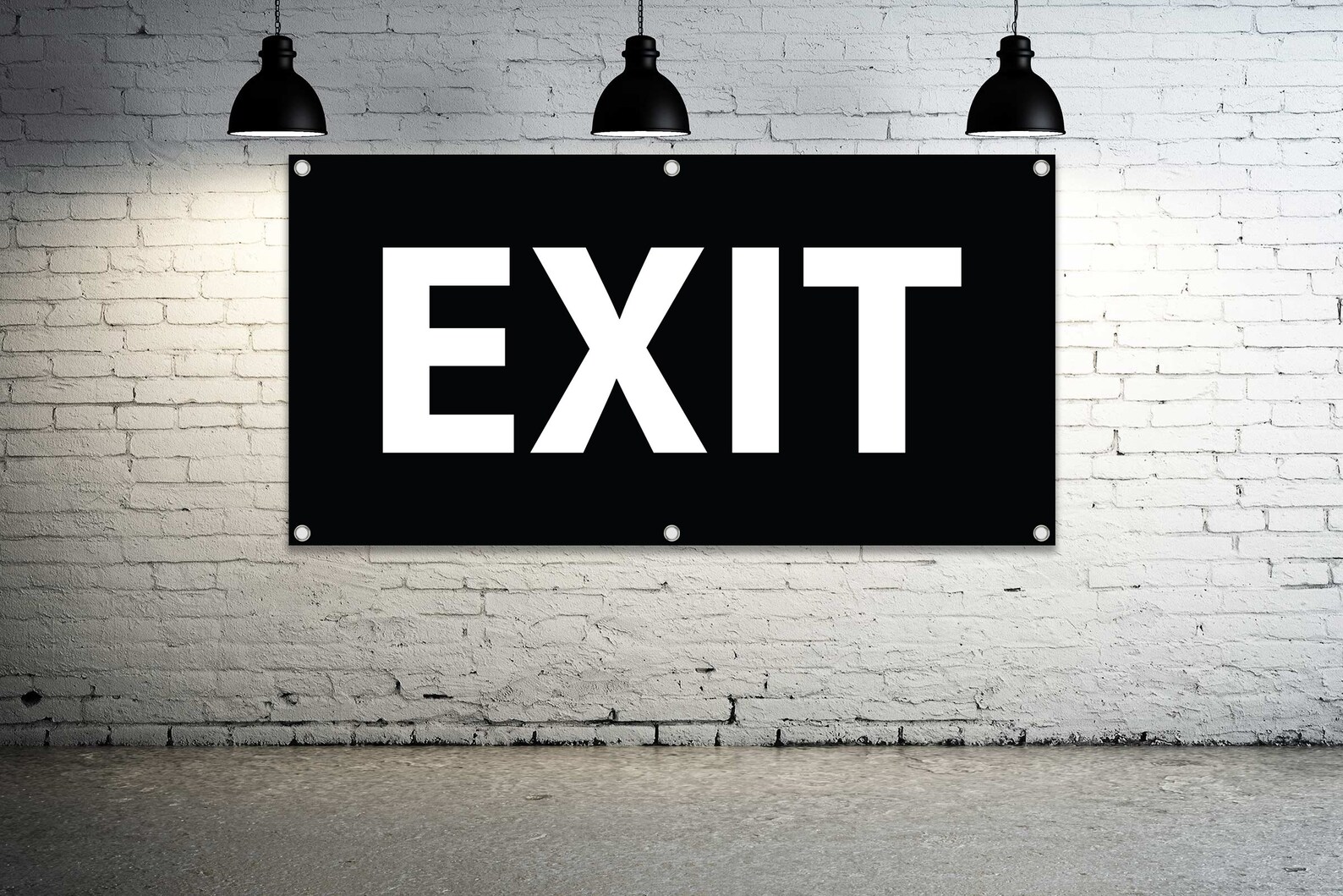 EXIT Vinyl Banner Sign: Event Signage, Choose Color & Size - Etsy