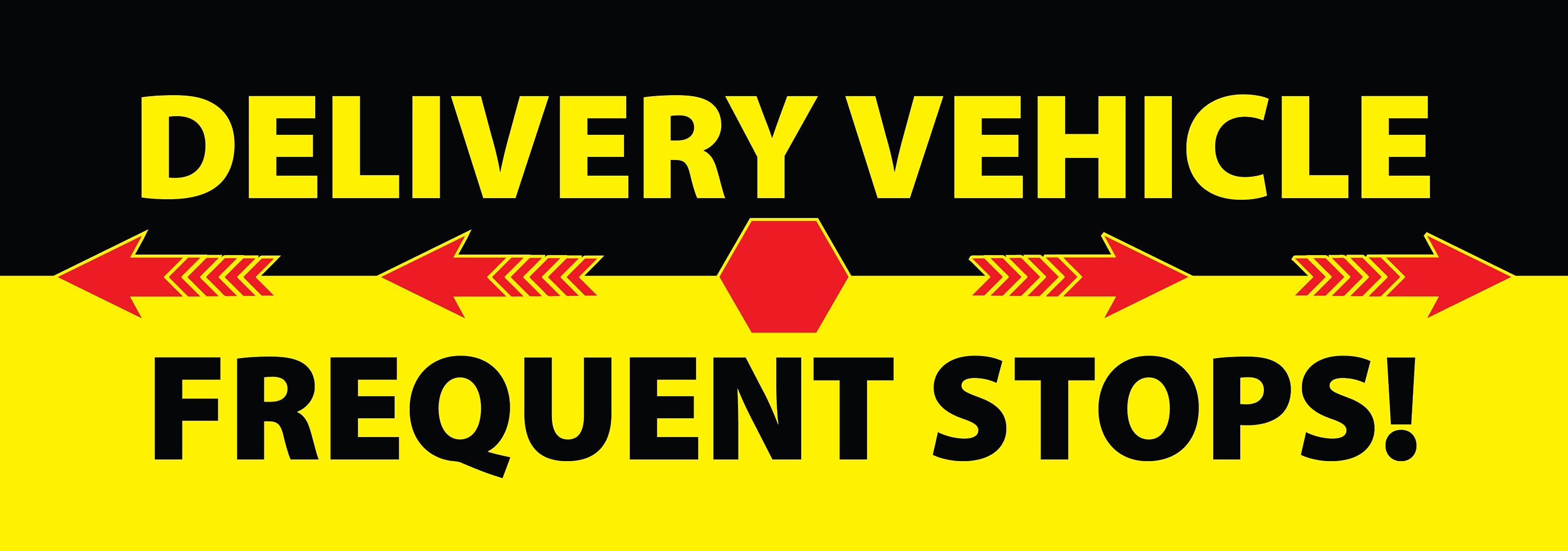 Large Wide Delivery Vehicle Frequent Stops Car Tailgate Magnet Sign ...