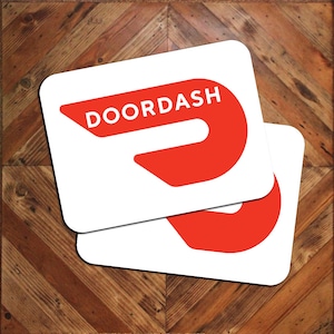 For DOORDASH Brand Exposure Pair of Car Magnet Signs 9"x12" or 12"x18 ...