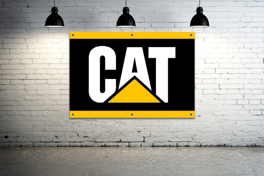 For CATERPILLAR Brand Exposure Vinyl Banner Sign Choose Size CAT Heavy ...