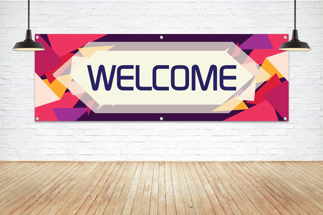WELCOME Generic Colorful Vinyl Banner Sign Special Events Display ...
