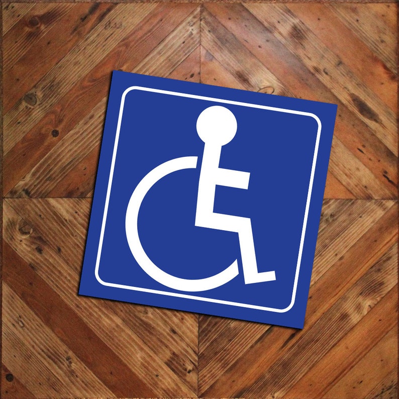 Handicap Logo Symbol Icon Car Magnet Sign 9x9 - Etsy