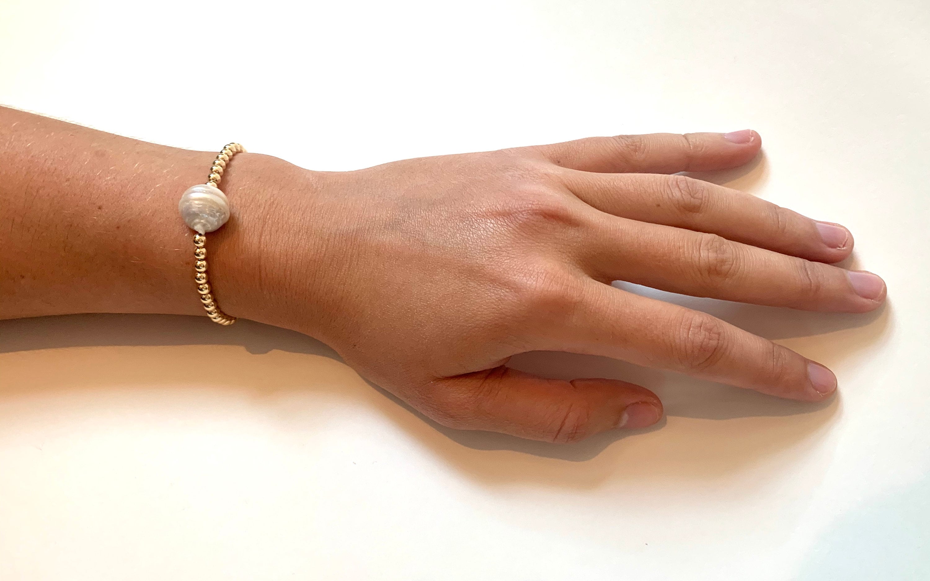 Pearl Beaded Bracelet Gold or Silver Freshwater Pearl - Etsy