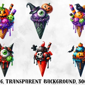 Ice Cream Clipart, Halloween Ice Cream Png, Spooky Clipart, Ice-cream ...