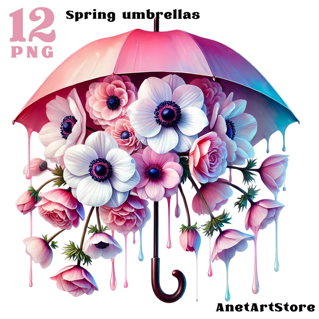 Spring Clipart Spring Floral Clipart Floral Umbrella Png Hello Spring ...