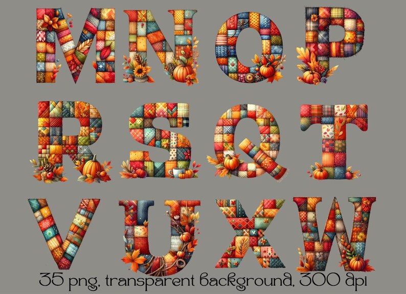 Alphabet Clipart Fall Alphabet Autumn Alphabet Fall Letters Autumn ...