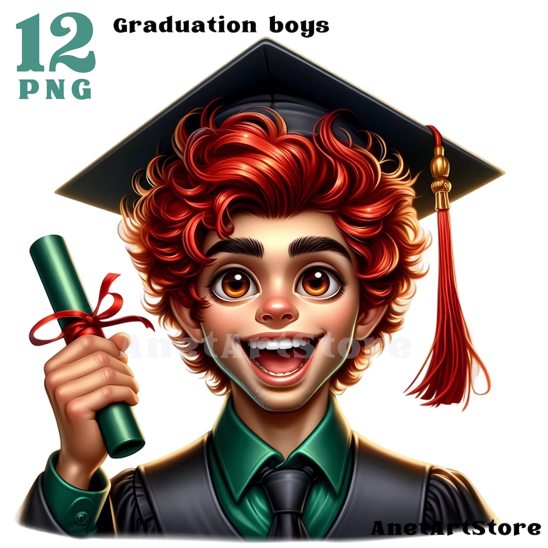 Graduation Clipart Graduation Boy Clipart Senior Clipart Grad Girl Male ...