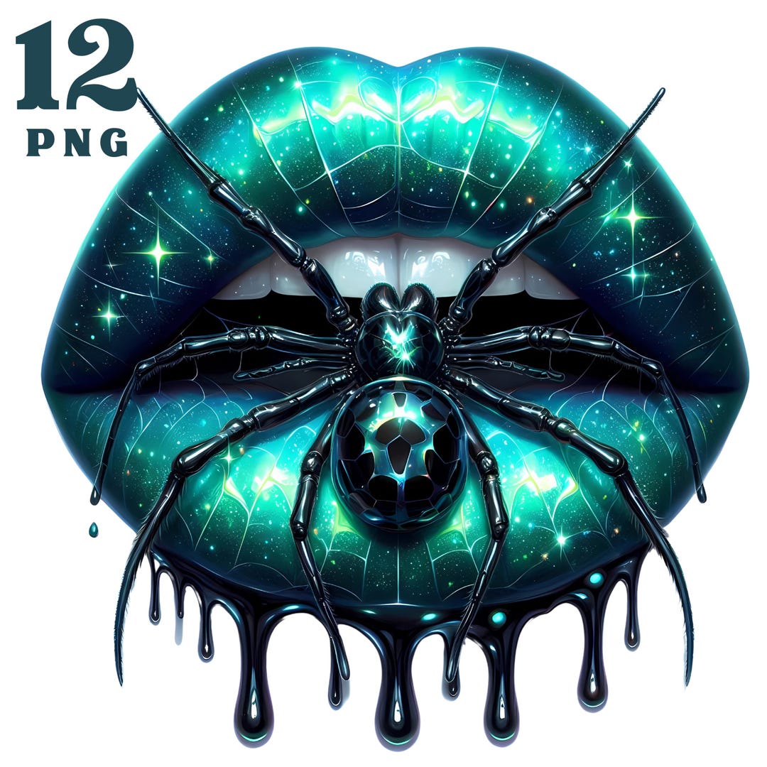 Lips Clipart, Lips Png, Glossy Lips, Spooky Lips, Halloween Clipart ...
