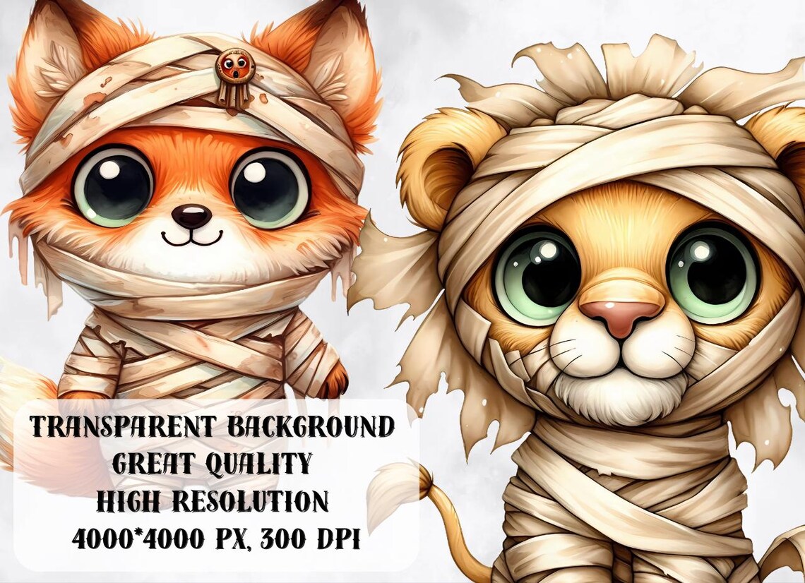 Mummy Clipart, Mummies Png, Halloween Clipart, Halloween Animals Png ...