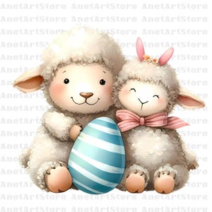 Easter Clipart Png, Easter Sheep Clip Art, Easter Sublimation, Easter ...