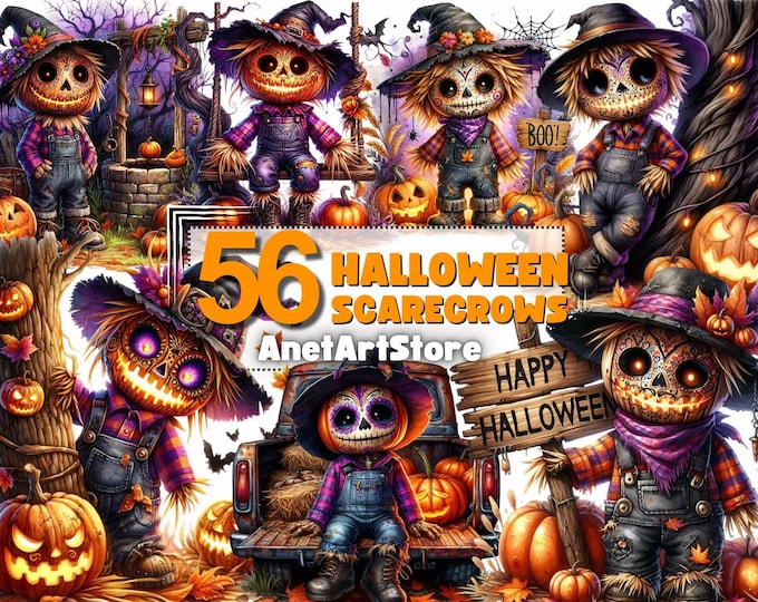 Create a Scarecrow Clipart Scarecrow Clipart Scarecrow Pieces Assemble ...