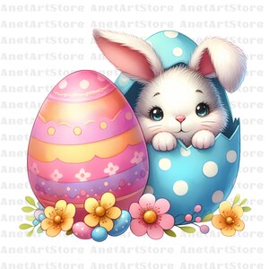 Easter Bunny Clipart, Easter Egg Clipart, Easter Sublimation, Easter ...