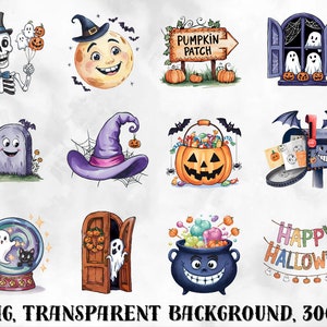 Halloween Clipart, Funny Halloween Png, Spooky Clipart, Cute Halloween ...