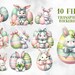 Easter Bunnies Png, Easter Eggs Clip Art, Easter Sublimation, Easter ...