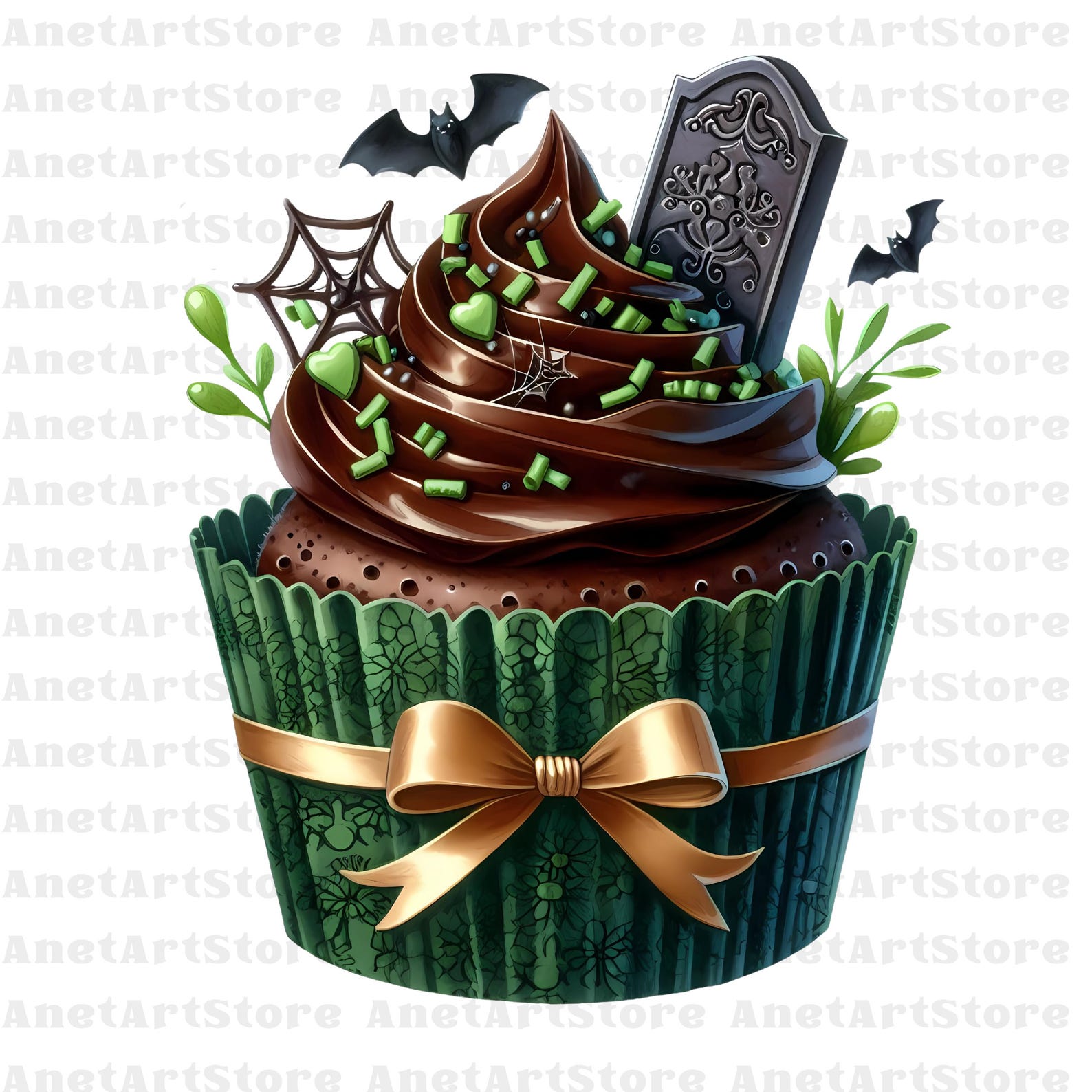 Cupcake Clipart, Halloween Cupcake Png, Spooky Clipart, Bakery Clipart ...
