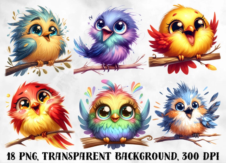 Bird Clipart, Cute Birds Clipart, Little Bird Clip Art, Bird Png ...